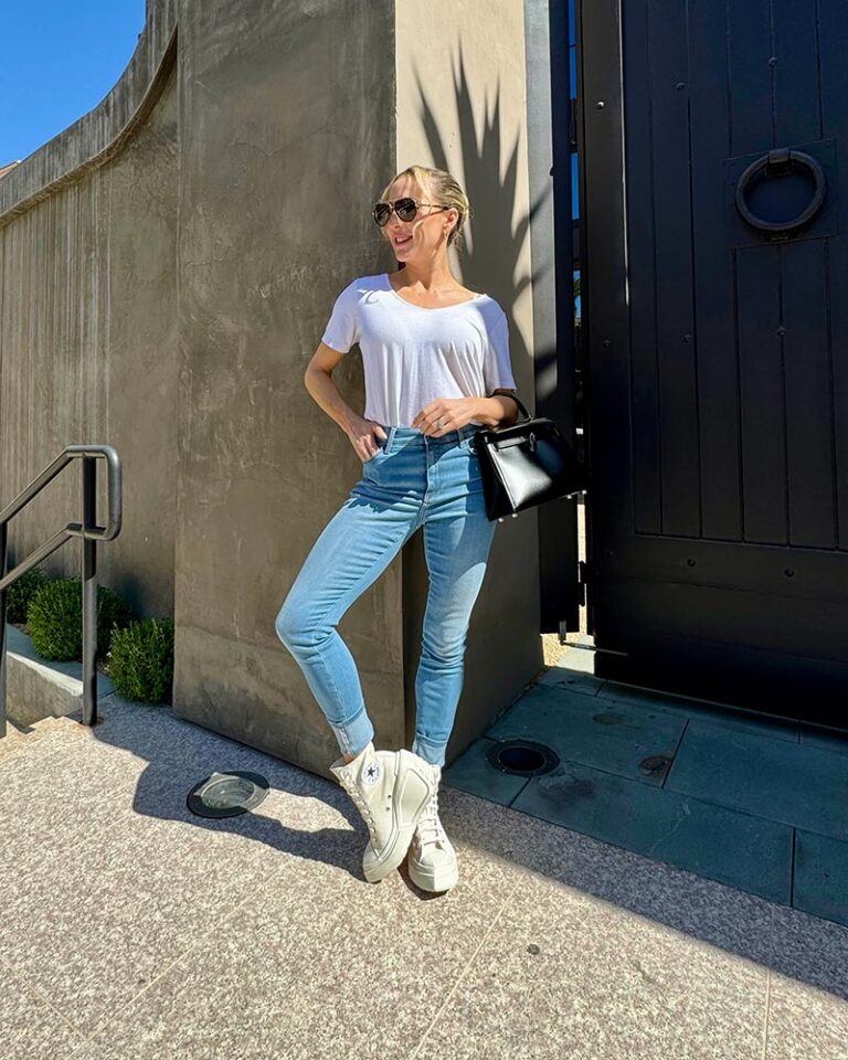 How to wear converse high tops with skinny jeans - Glamour and Gains