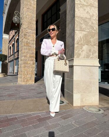 16 high waisted pants outfits | How to wear high rise pants - Glamour ...